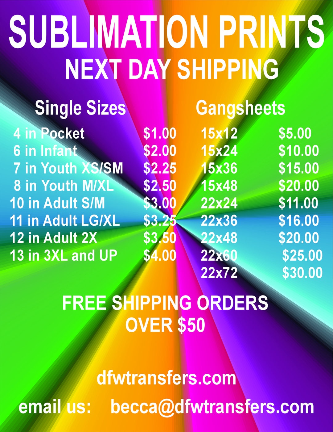 Custom SUBLIMATION Transfers, WHOLESALE SUBLIMATION, Sublimation Prints ...