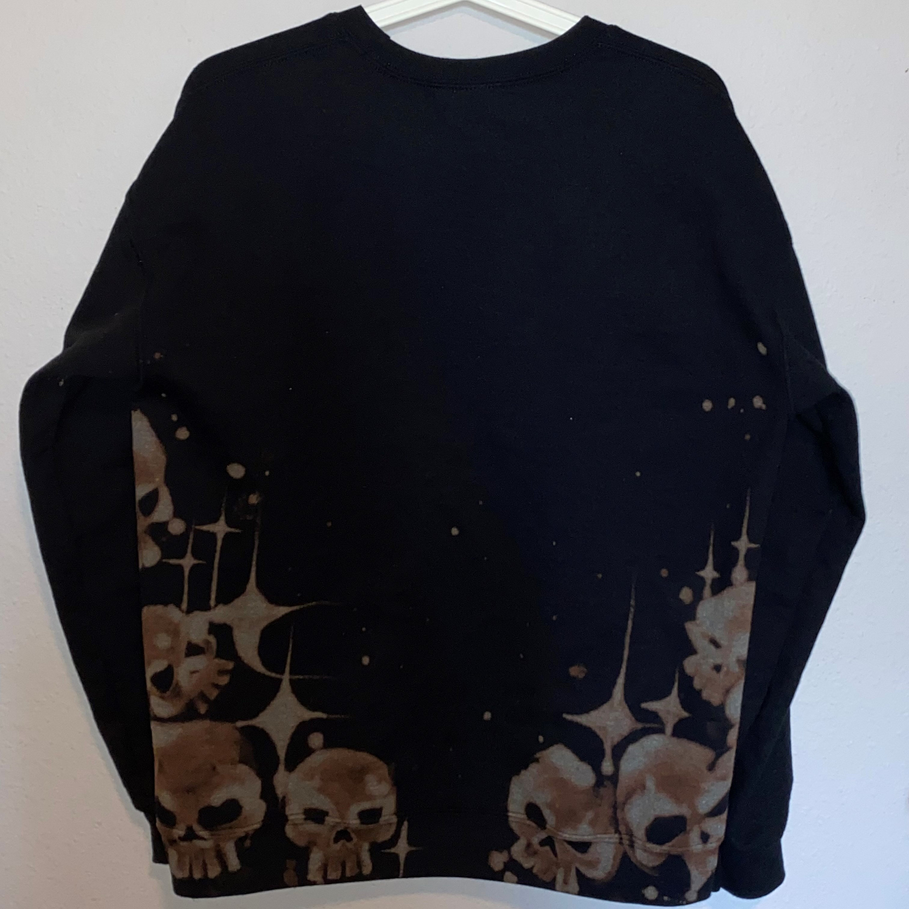 Hand Painted Skull Sweater - Etsy