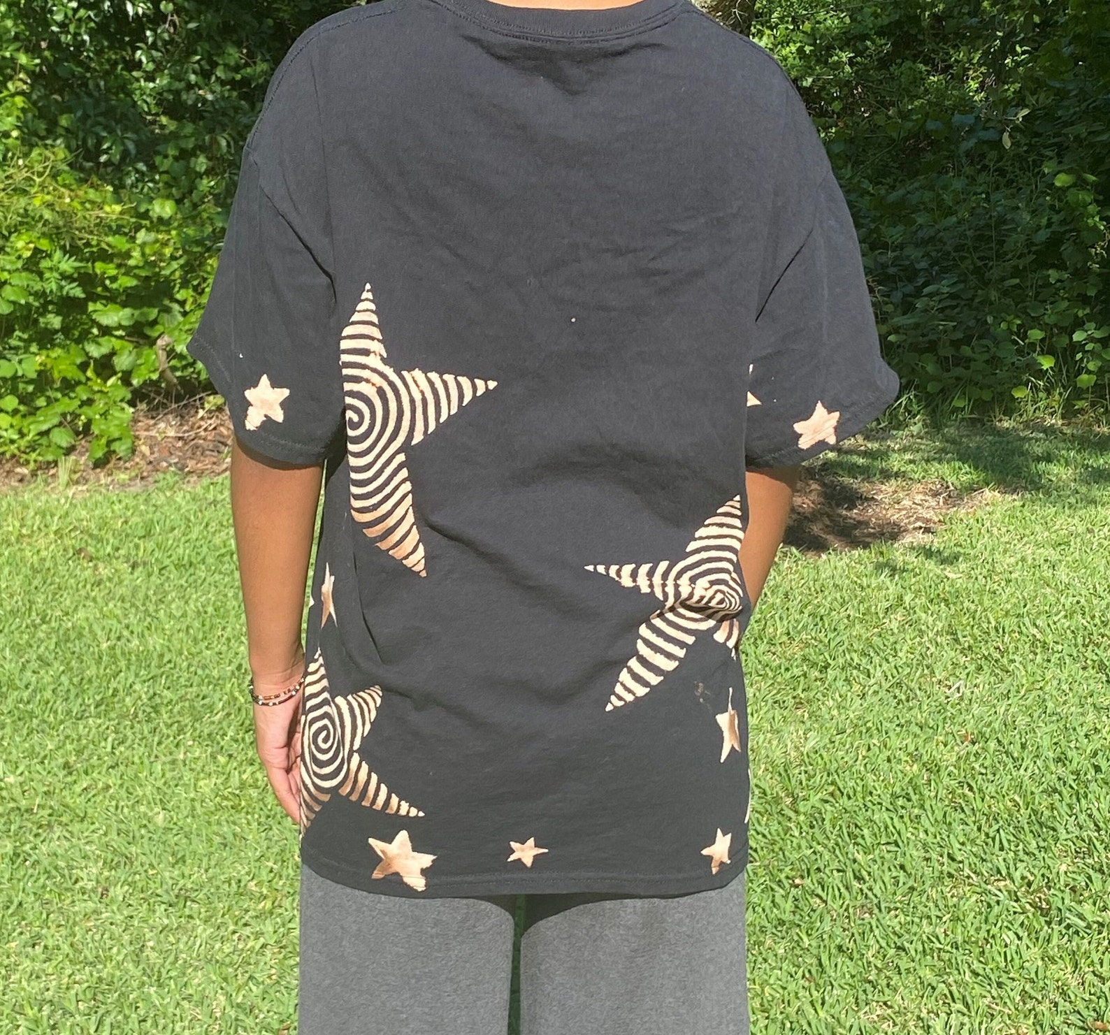 Hand Painted Bleach Star Shirt - Etsy