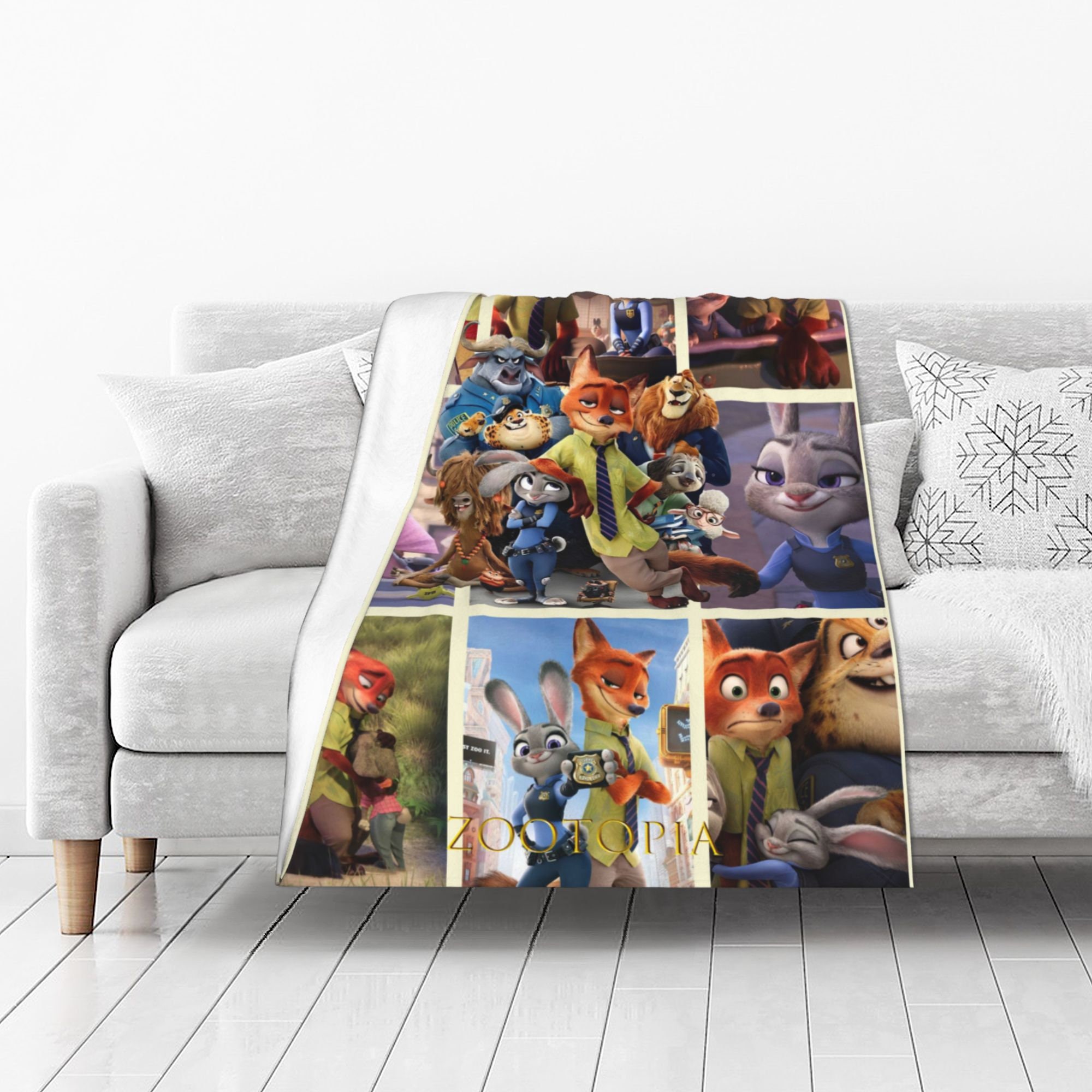 Personalized Zootopia Customized Photo Sofa Blanket Christmas Bedding ...
