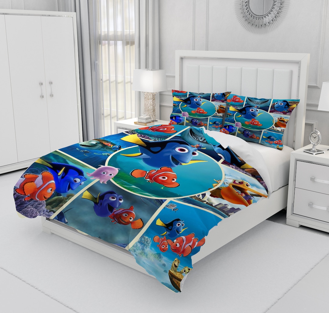 Finding Nemo, Personalized Bedding Three Piece Set, Custom Duvet Cover ...