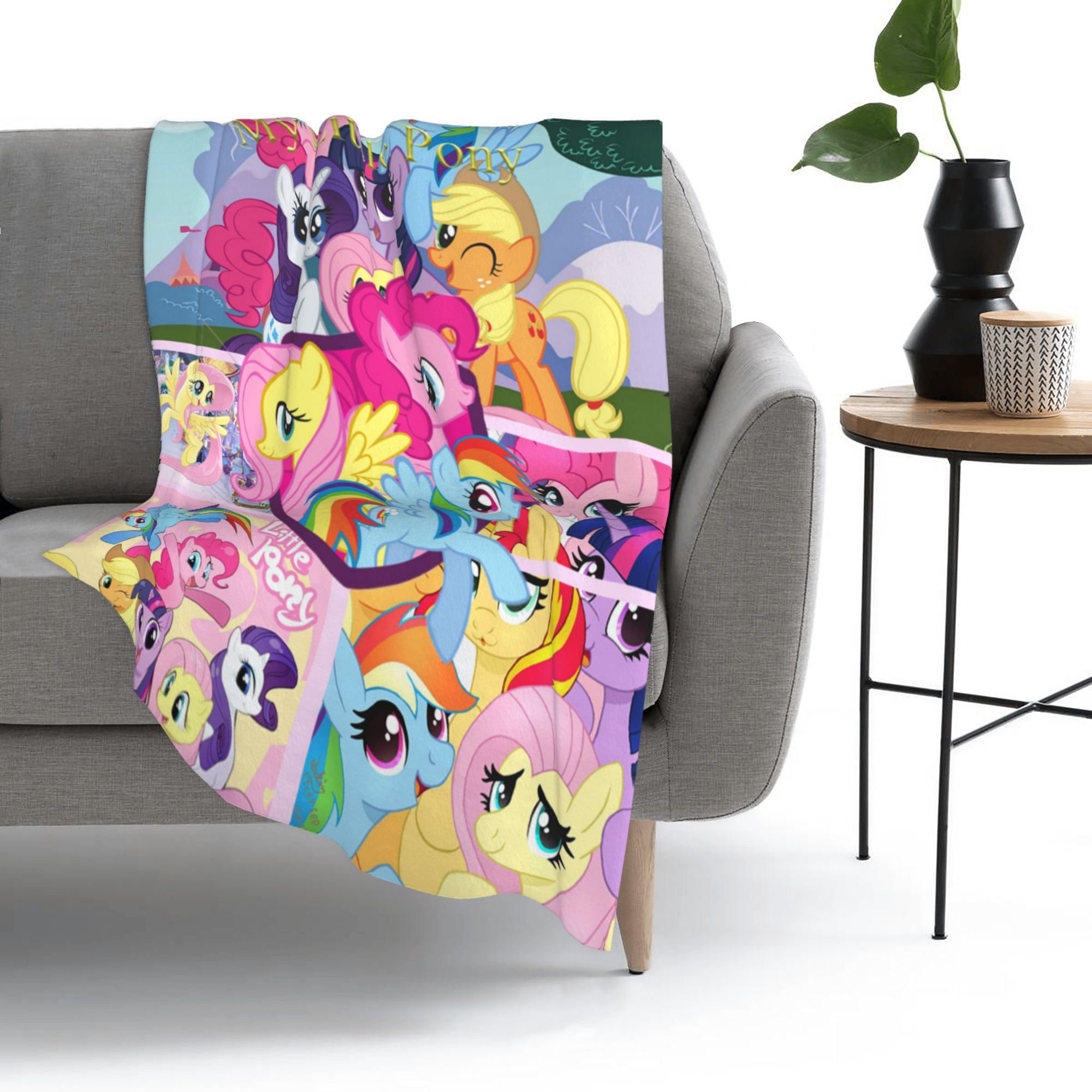 Personalized My Little Pony Blanket Custom Photo Sofa Blanket Christmas ...