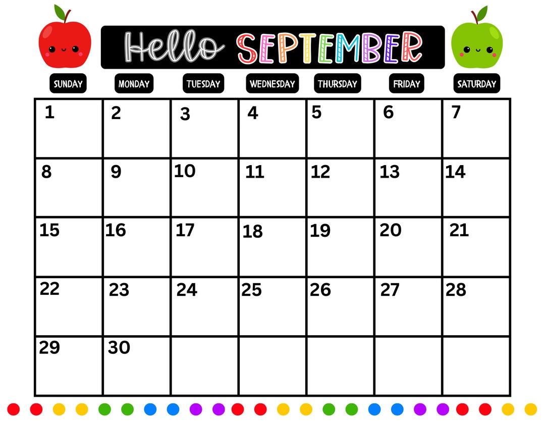 Editable Monthly Calendars - Etsy