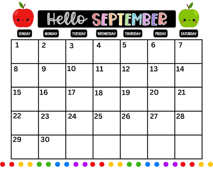 Editable Monthly Calendars - Etsy