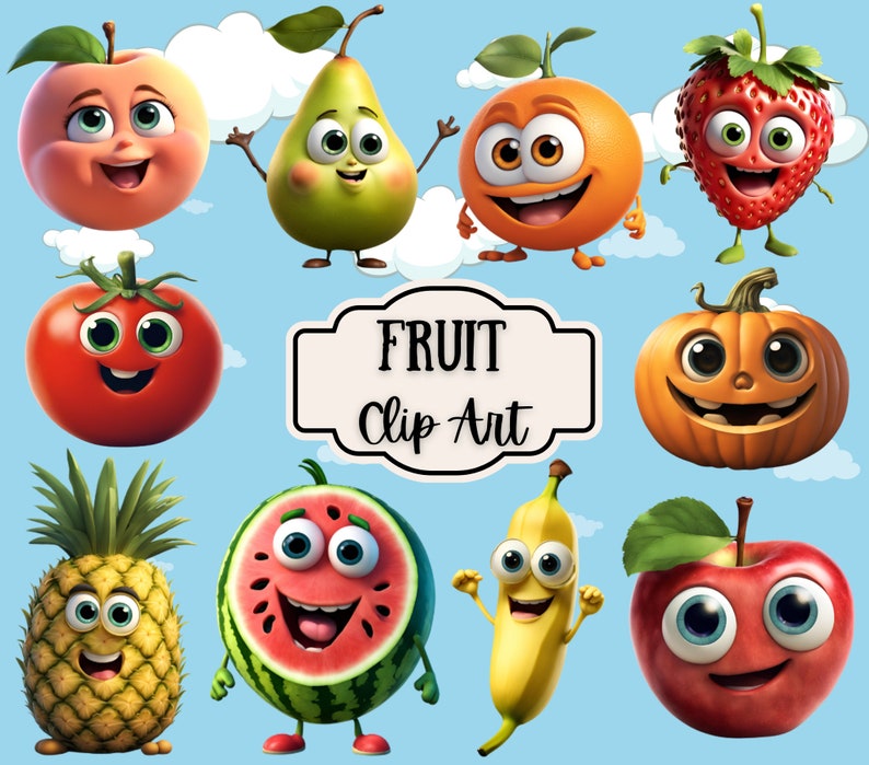 Fruit Clip Art - Etsy