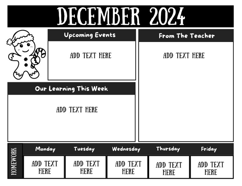 Editable Classroom Monthly Newsletter Templates - Etsy