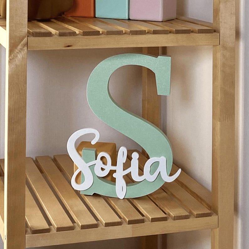 Decorative Initial Letter With Name, Personalized for Standing or ...