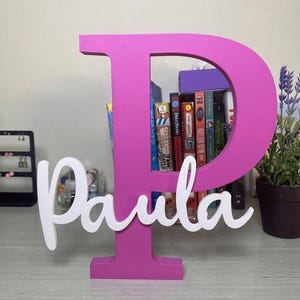 Decorative Initial Letter With Name, Personalized for Standing or ...