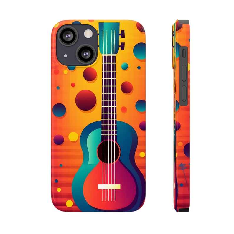 Colorful Guitar iPhone Case, Guitar Phone Cover, Guitar Lover Phone ...