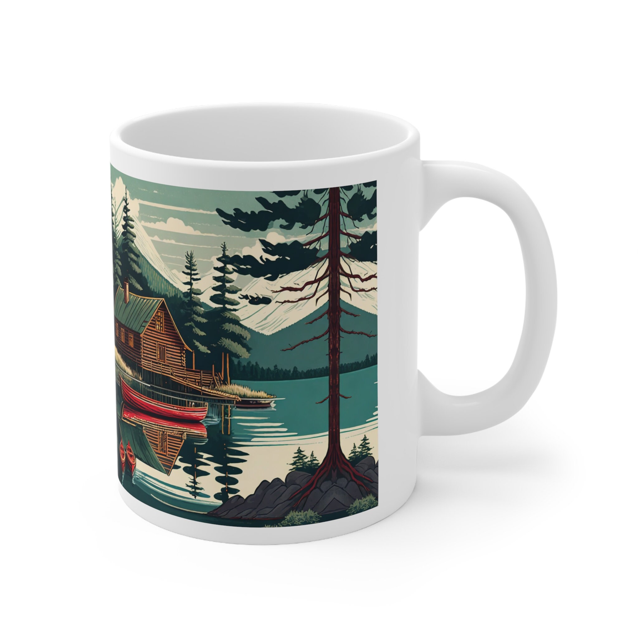 LOG CABIN MUG 2 - Coffee Mug | Log Cabin Gift | Mountain Cabin Gift ...