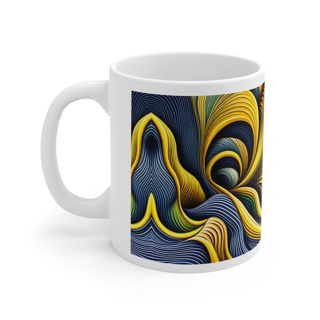 Op-art Coffee Mug: 60s Style Ceramic Mug - Etsy