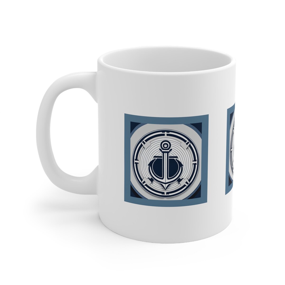 Anchor Mug: Nautical Yacht Gift, Man Cave Decor - Etsy