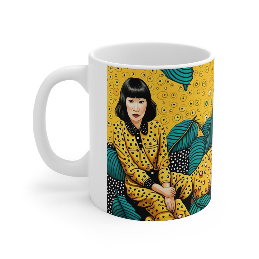 Yayoi Kusama Inspired Tea Mug: Architect Designed Ceramic Coffee Cup - Etsy