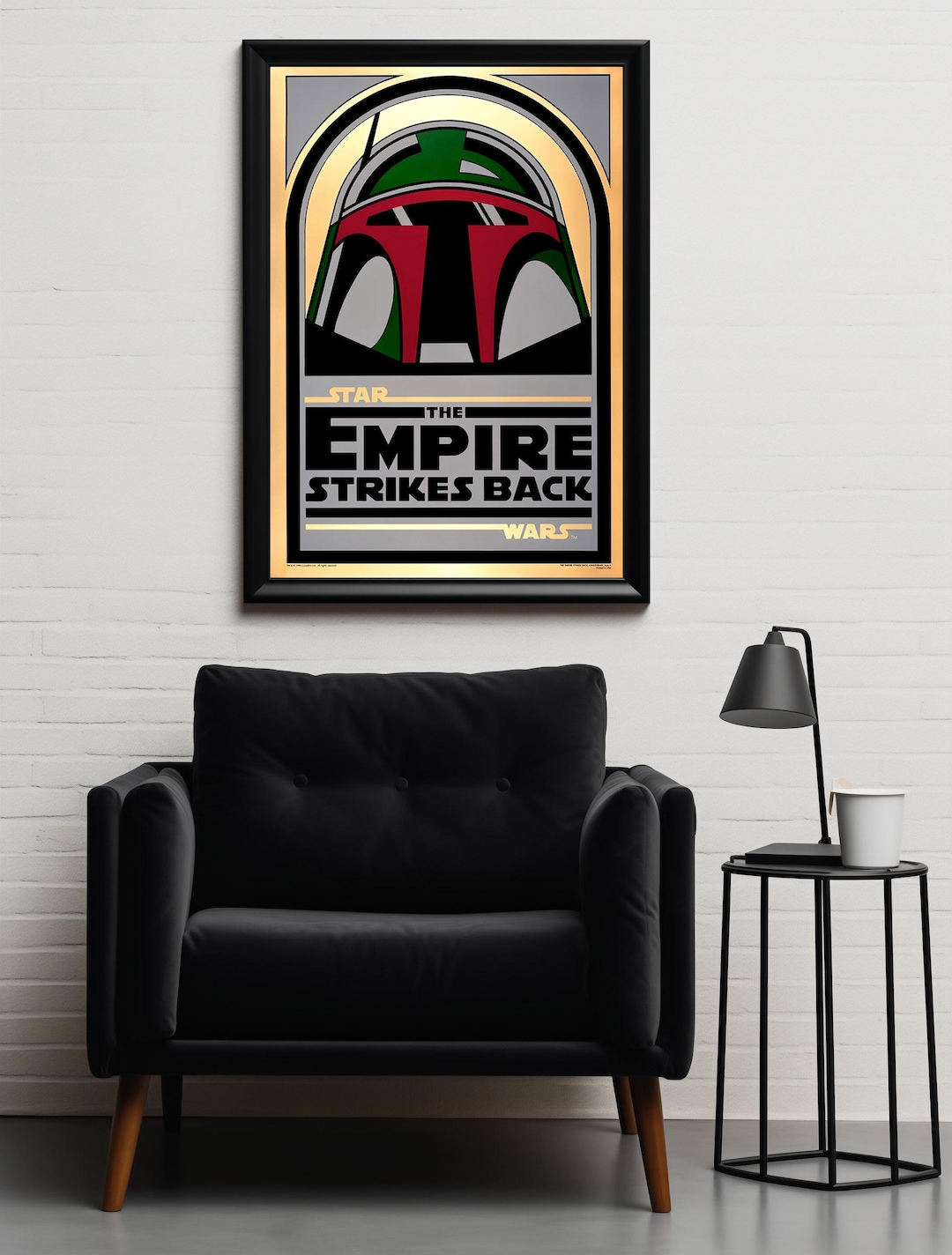 The Empire Strikes Back - Boba Fat Art Deco Movie Poster, High Quality ...