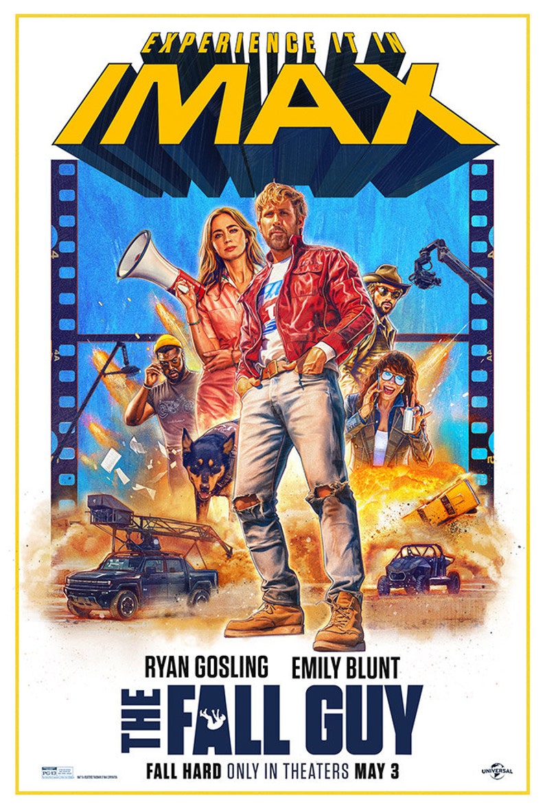 The Fall Guy Movie Poster (2024, Ryan Gosling), High Quality Glossy ...