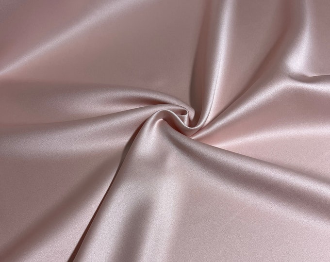 Blush Pink Fabric | Bridal Satin Fabric | Fabric by the Yard 58"/60 ...