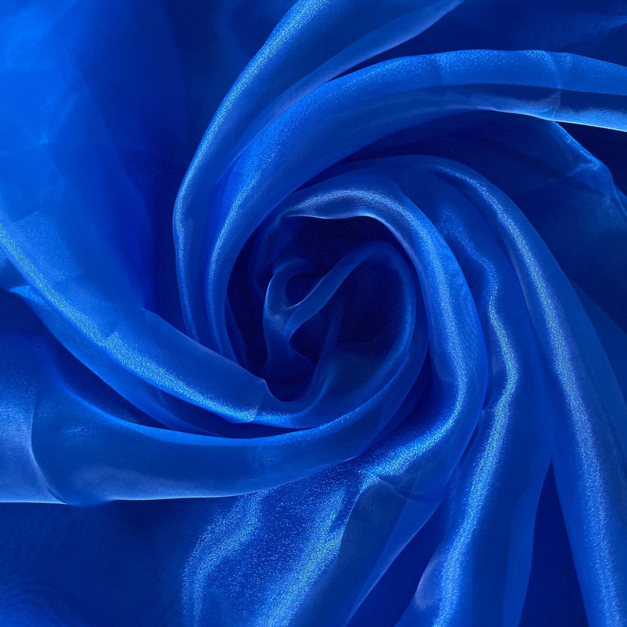 Royal Blue Crystal Organza Fabric by the Yard,lightweight Blue Material ...