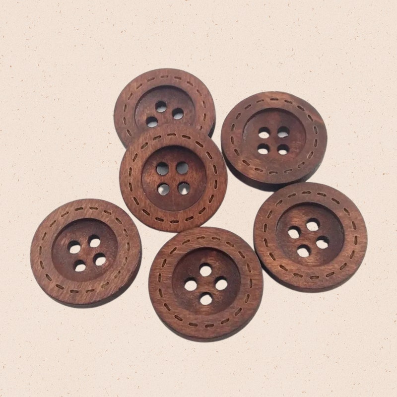 Round Wooden Buttons - Etsy
