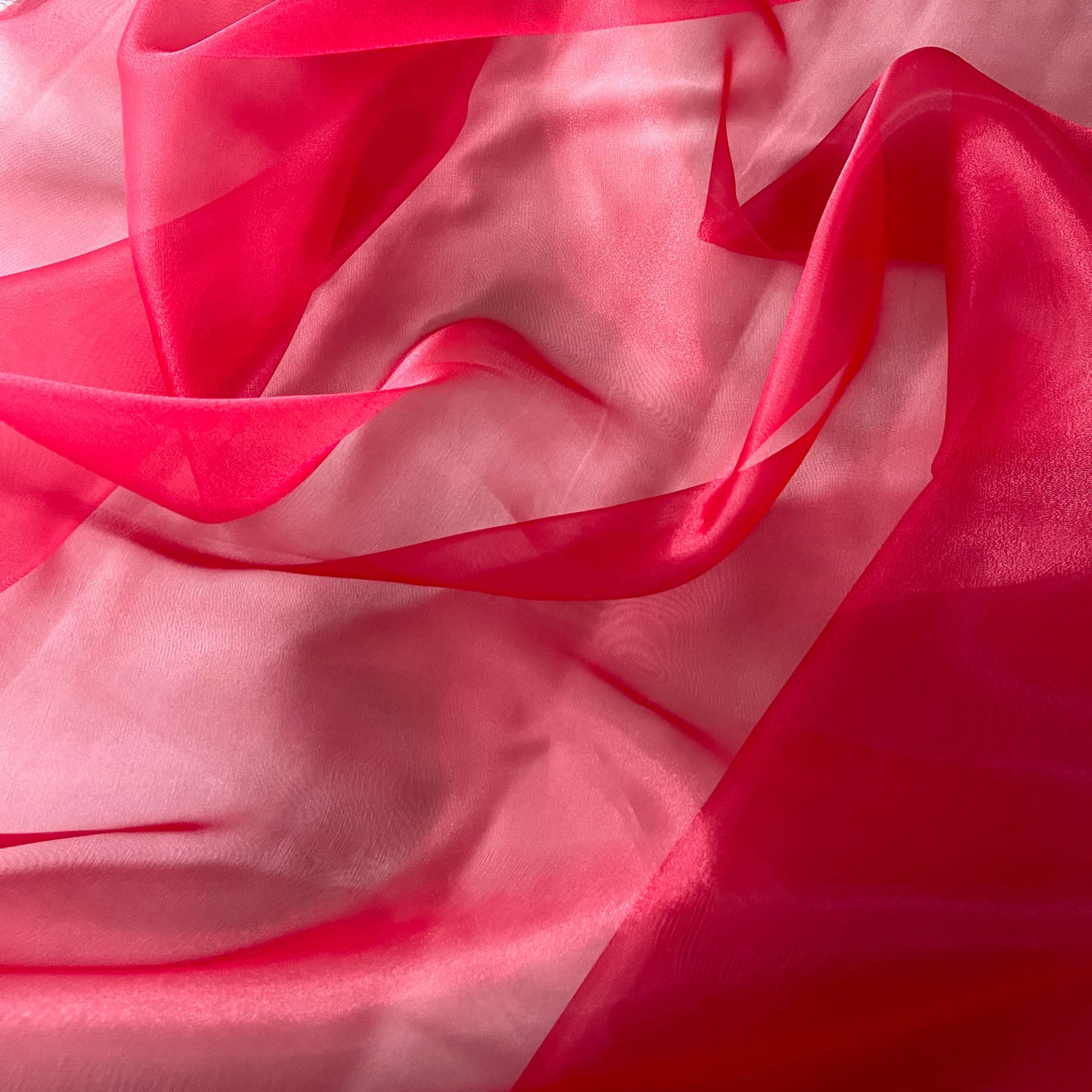 Red Crystal Organza Fabric by the Yard, Red Sheer Organza Fabric for ...