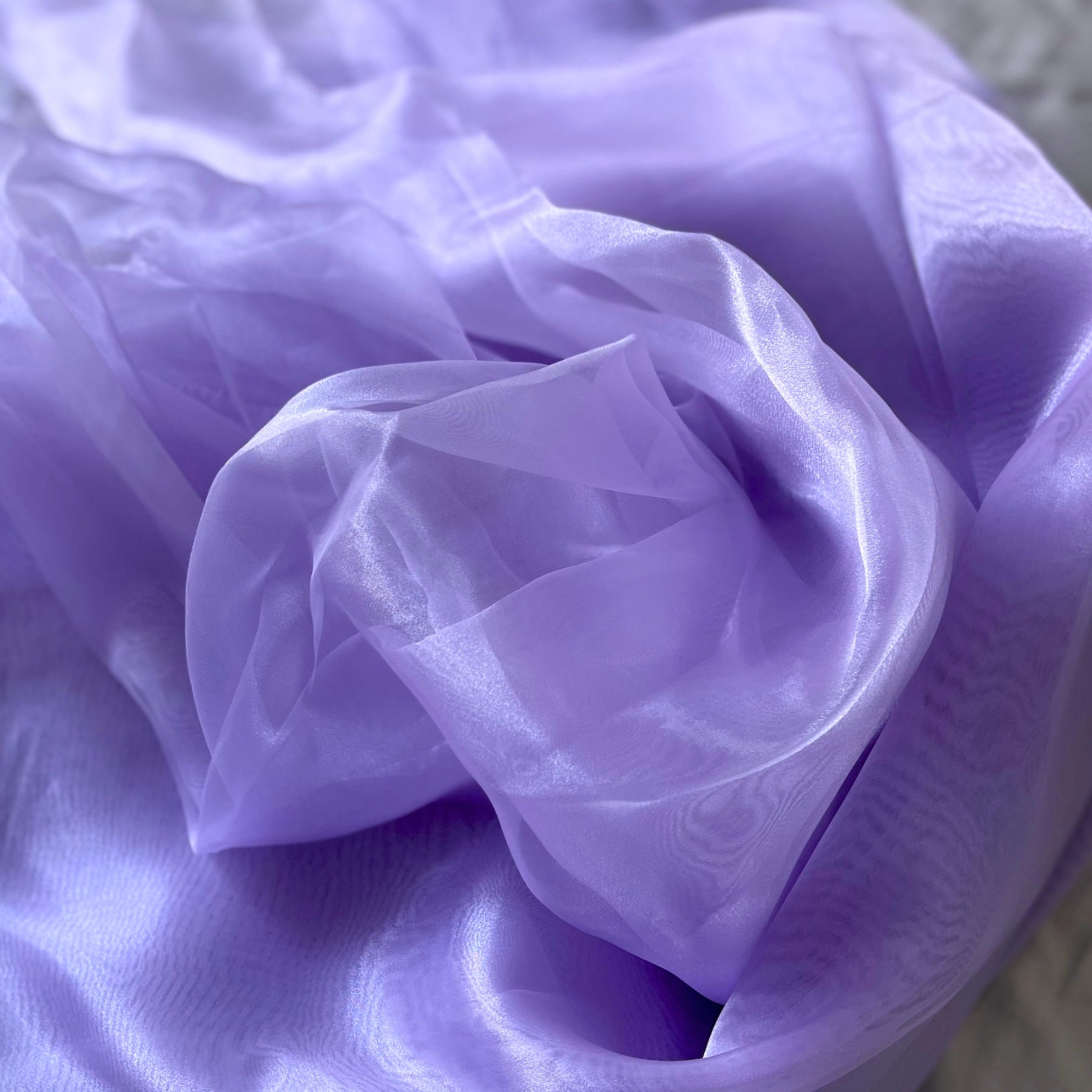 Lavender Crystal Organza Fabric by the Yard Lilac Sheer Organza Fabric ...
