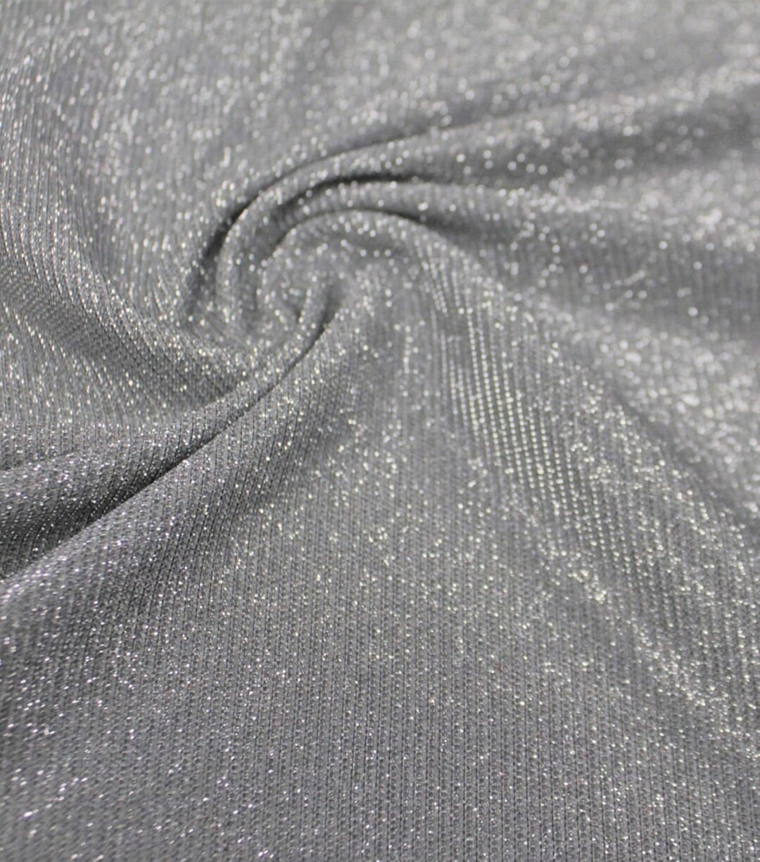 Silver Metallic Stretch Lurex Glitter Fabric, Shimmer Fabric for ...
