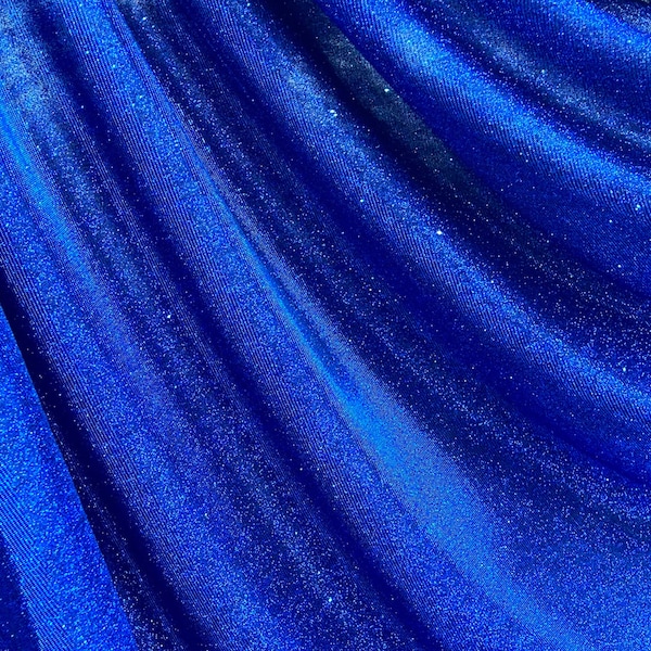 Blue Stretch Shimmer Fabric - Etsy