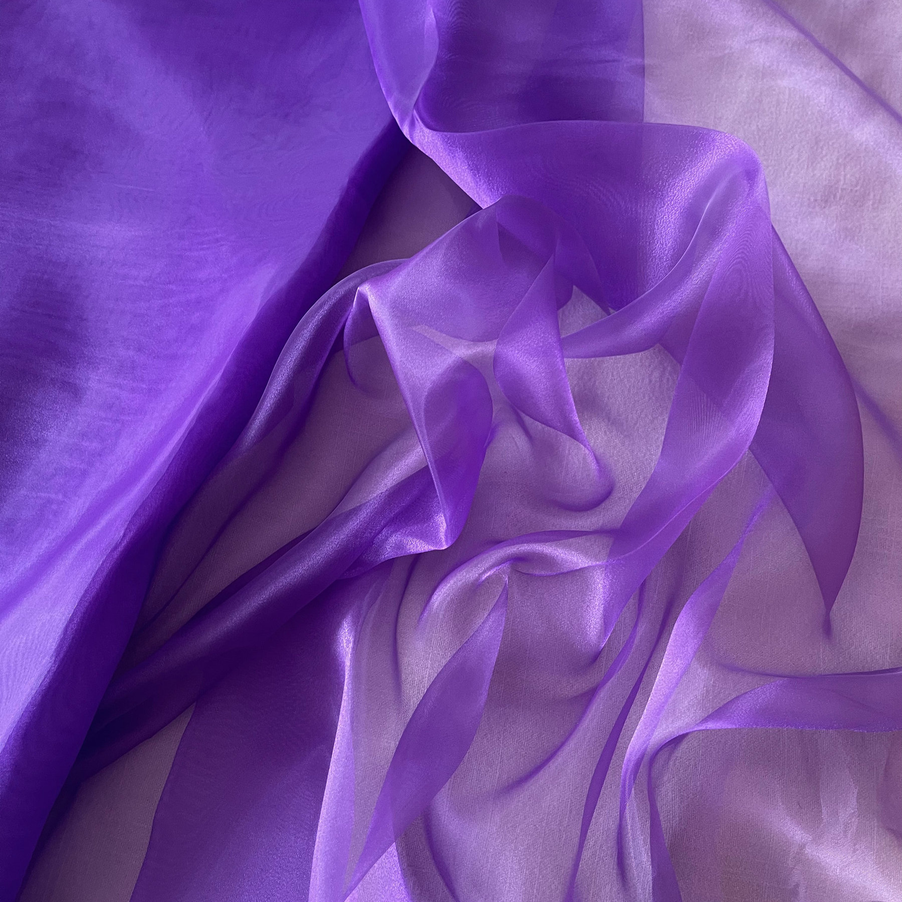 Purple Crystal Organza Fabric by the Yard, Purple Sheer Organza Fabric ...
