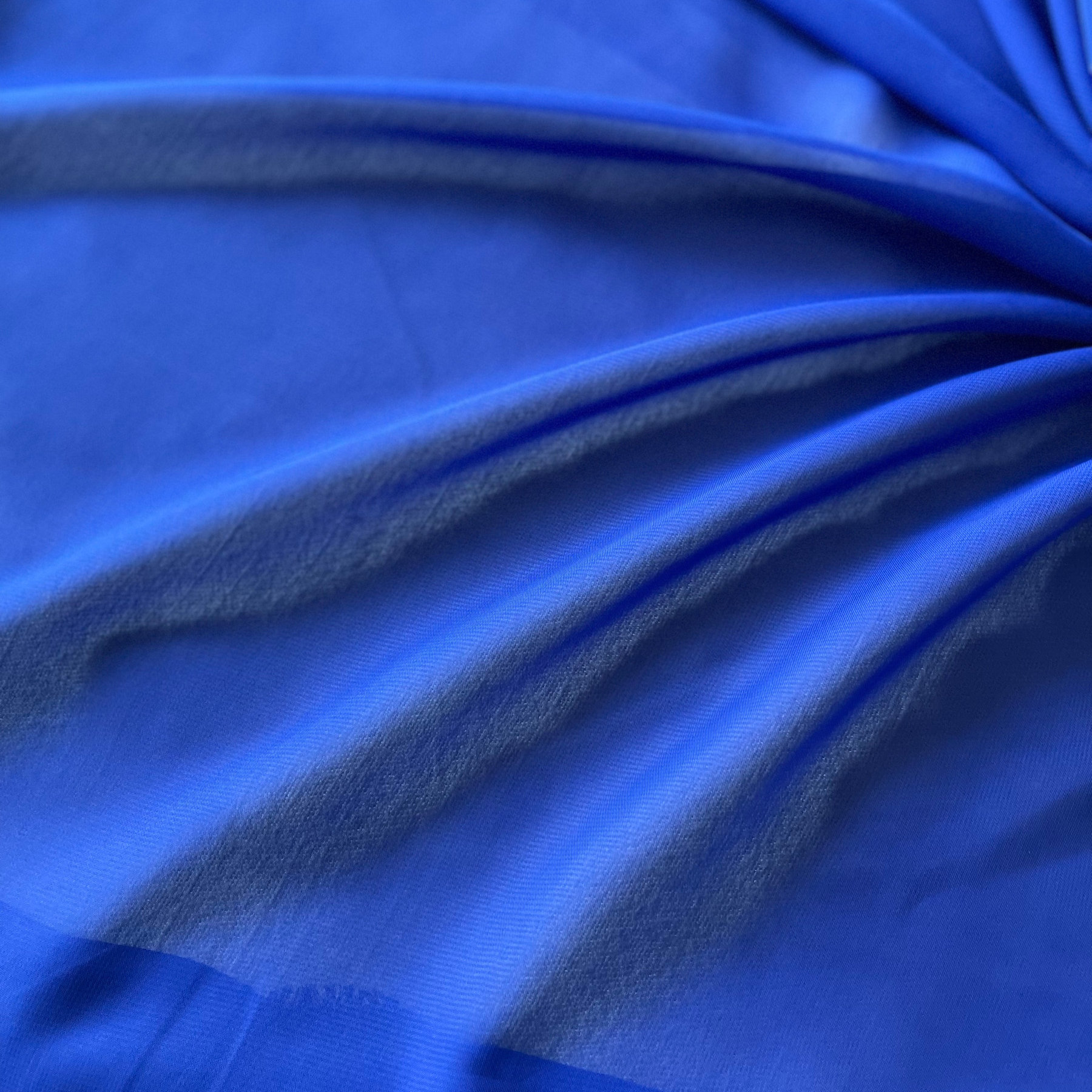 Royal Blue Chiffon Fabric by Yard, Sheer Blue Fabric See Through Solid ...
