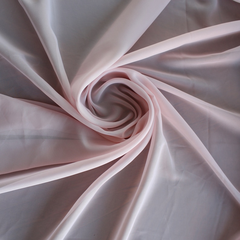 Powder Pink Chiffon See Through Fabric,dusty Pink Sheer Fabric ...