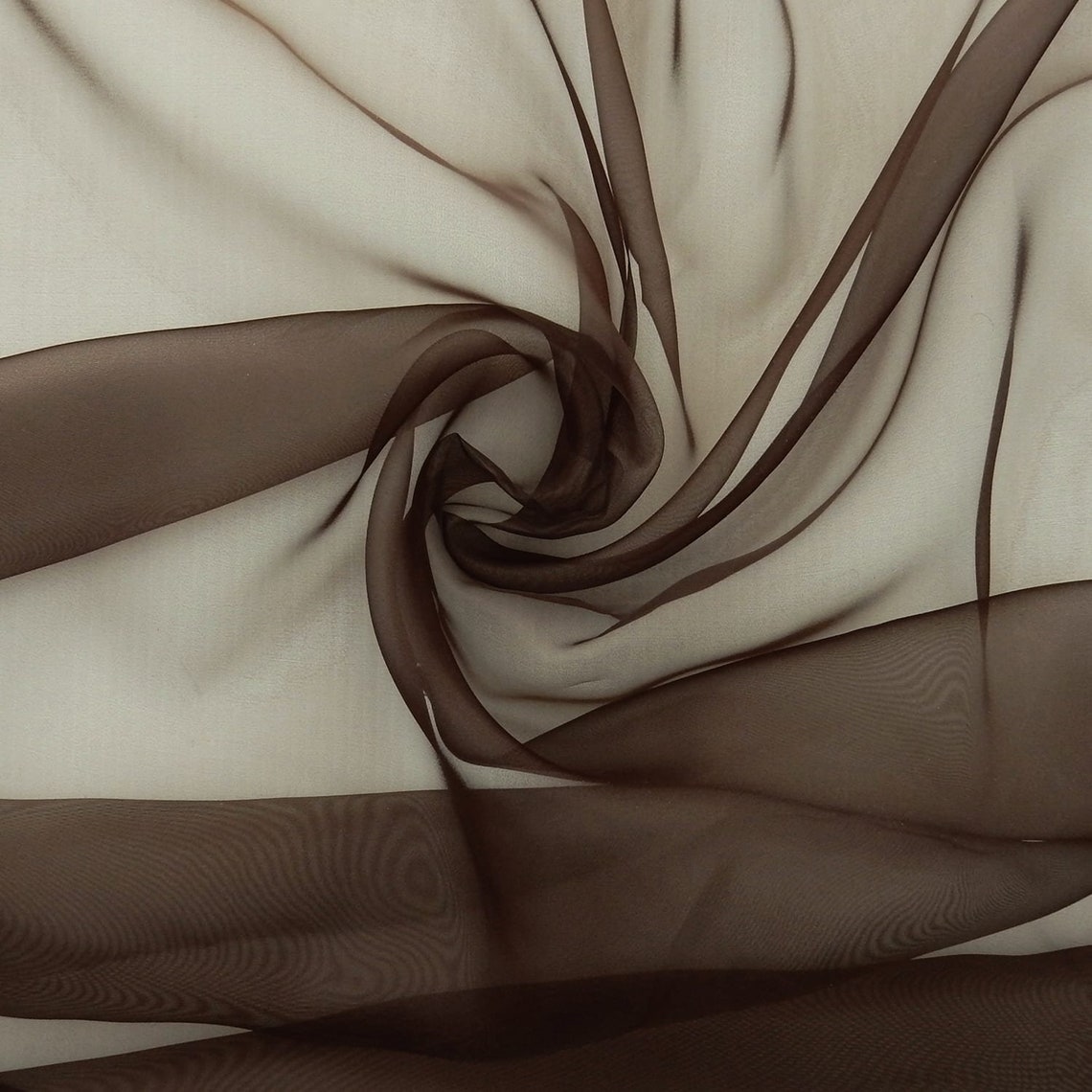 Brown Crystal Organza Fabric by the Yard,see Trough Lightweight Brown ...