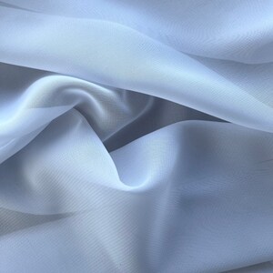 White Chiffon See Through Fabric, White Sheer Chiffon Fabric by the ...