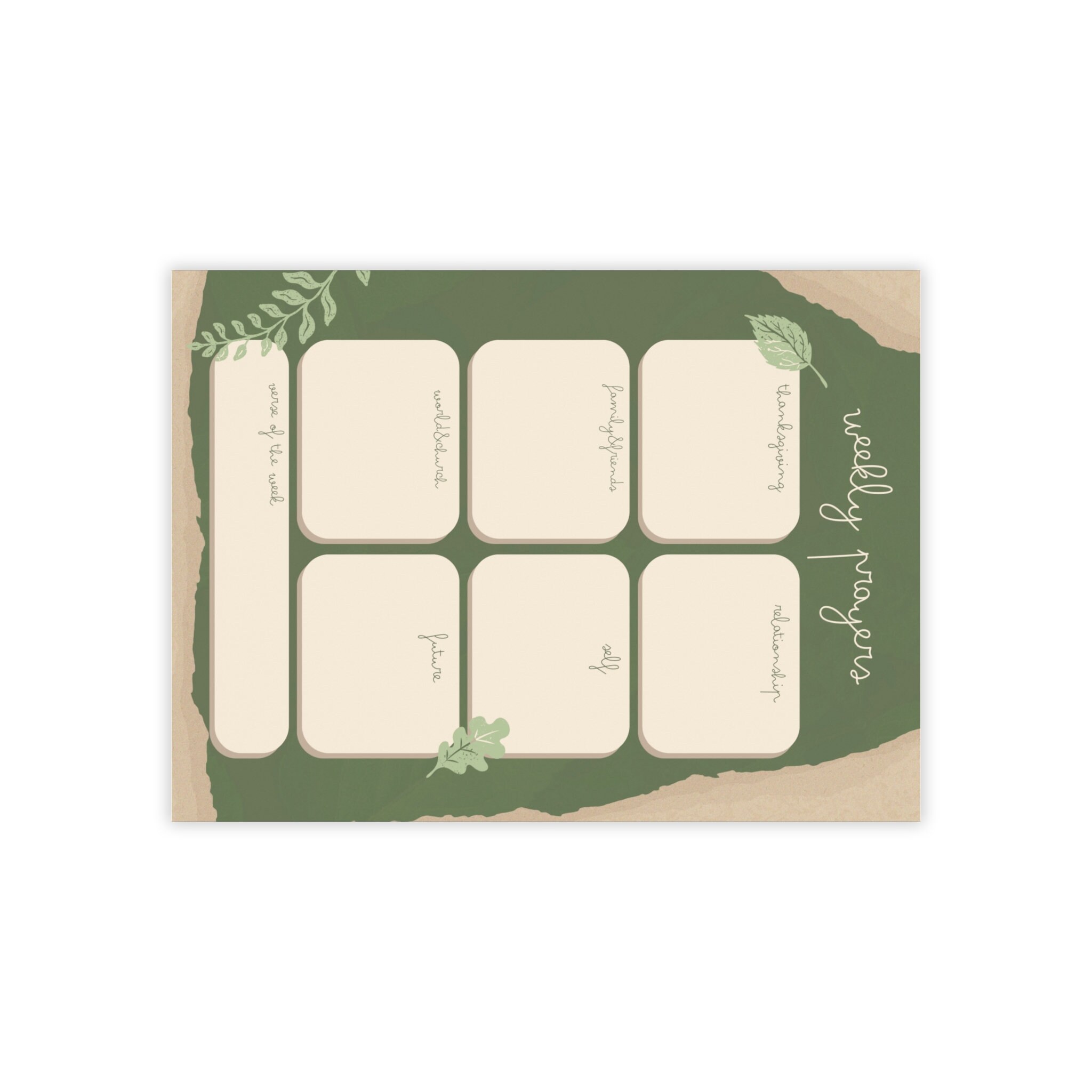 Prayer Pad, Weekly Prayer Pad, Daily Prayer Pad, Prayer Template for ...