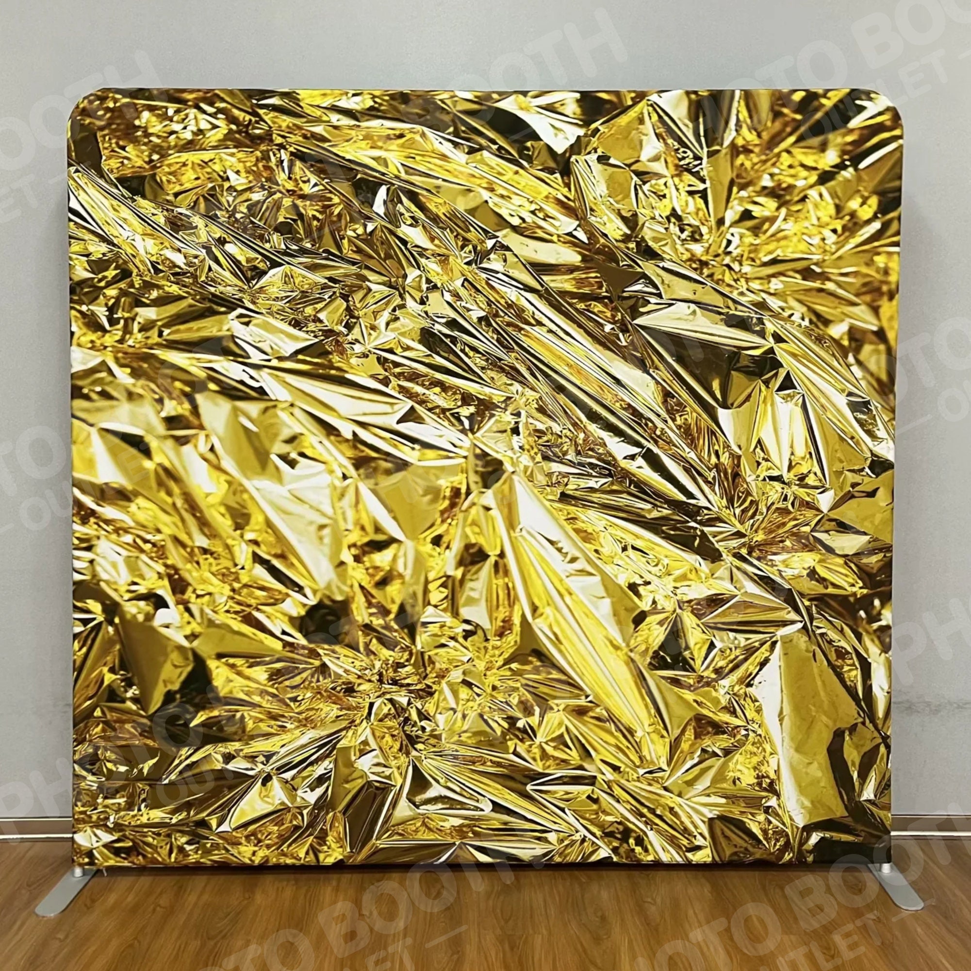 Gold Foil Wrapping Backdrop for Photo Booths, Pillow Cover Tension ...