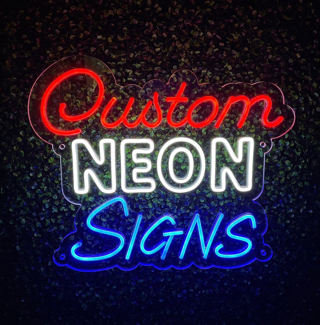 Neon Sign for Grass Wall - Customize Your Name Neon Sign, Perfect for ...