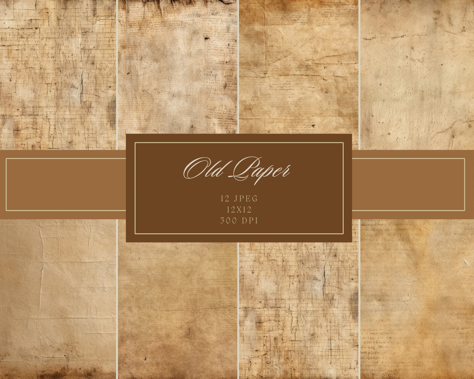 Vintage Paper Texture for Scrapbooking Brown Digital Paper Texture ...
