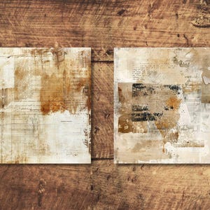 Brown Collage Junk Journal Kit Black Digital Paper Texture Grunge ...