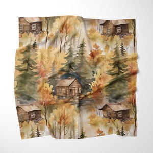 Cabin in the Woods Digital Paper Set Seamless Pattern Watercolor ...