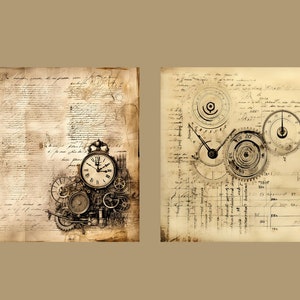 Industrial Gunge Junk Journal Kit Shabby Steampunk Collage Sheets ...