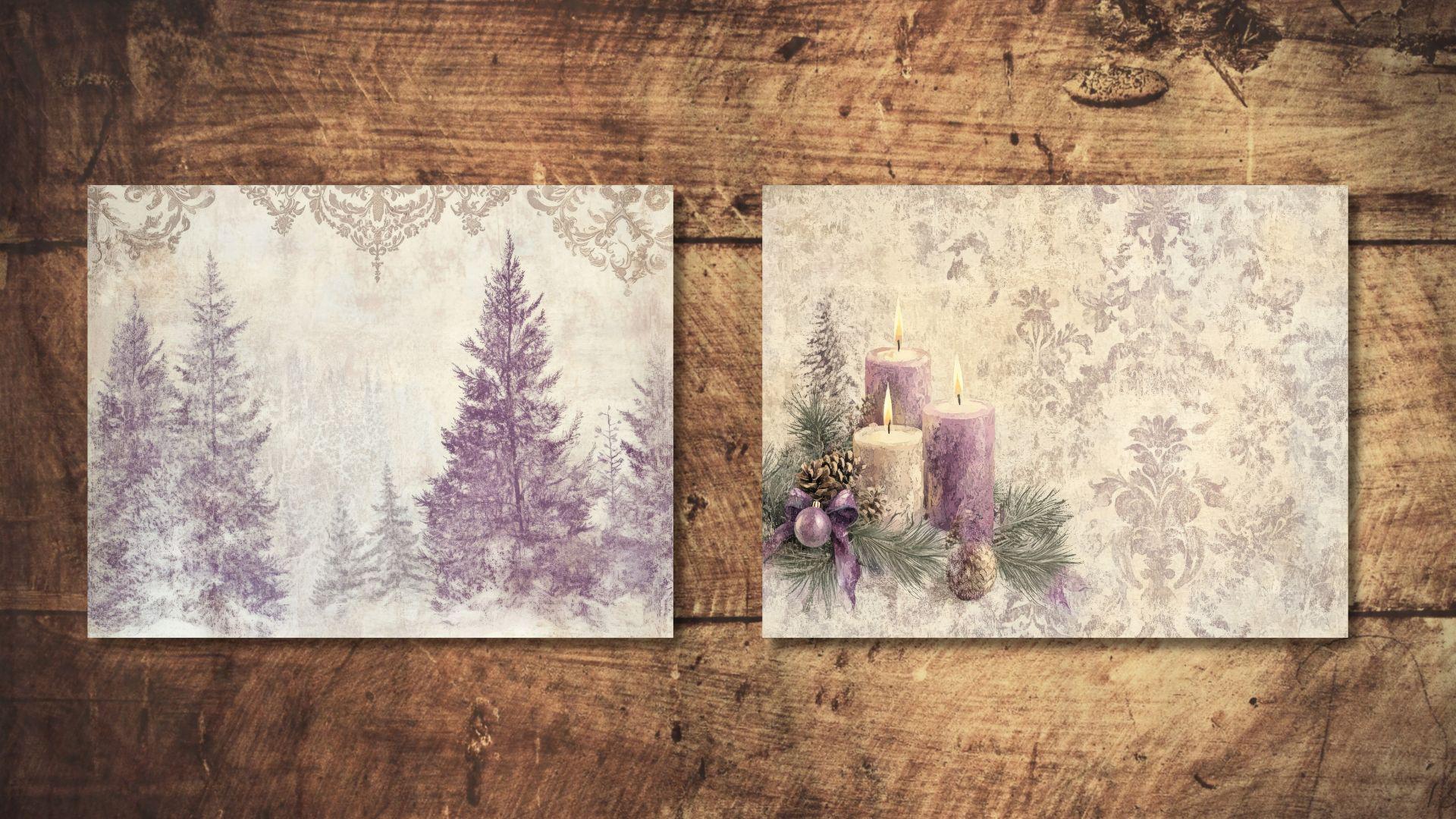 Lilac Christmas Junk Journal Kit Snowman Vintage Ephemera Santa Claus ...