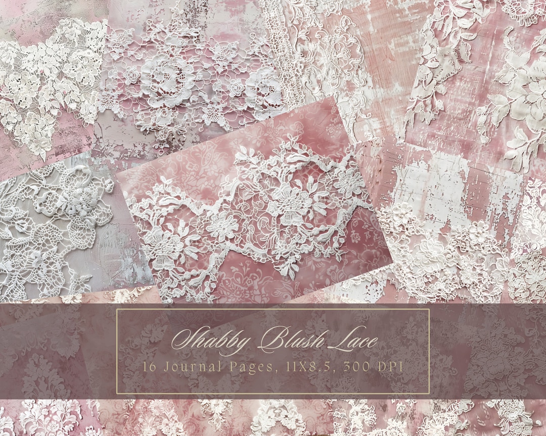 Vintage Lace Junk Journal Kit Shabby Chic Collage Sheets Printable ...