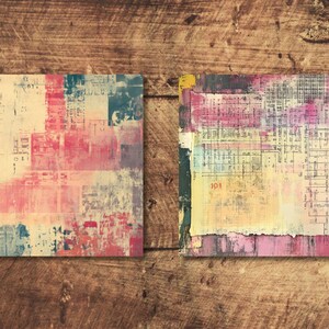 Acid Wash Collage Junk Journal Kit Numbers Printable Pages Grunge Mixed ...