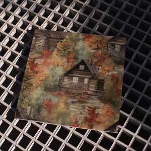 Cabin in the Woods Digital Paper Set Seamless Pattern Watercolor ...