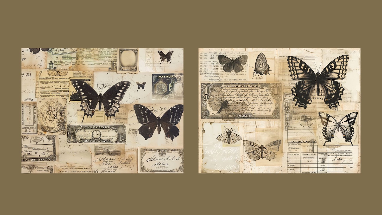 Shabby Chic Collage Sheets Rustic Junk Journal Kit Butterfly Digital ...