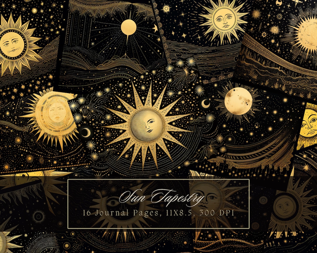 Vintage Sun Junk Journal Kit Celestial Journal Pages Shabby Chic Sky ...