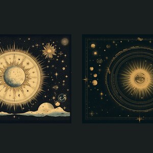 Vintage Celestial Junk Journal Kit Astronomy Printable Pages Sun and ...