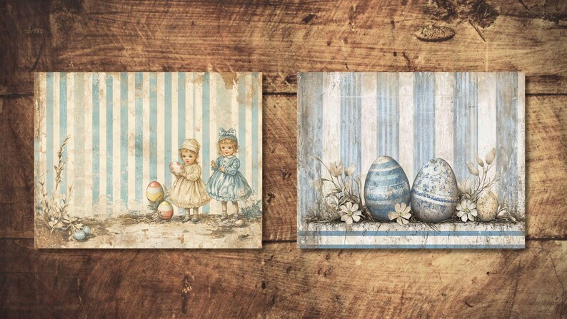 Easter Bunnies Junk Journal Kit Easter Eggs Vintage Ephemera Chicken ...