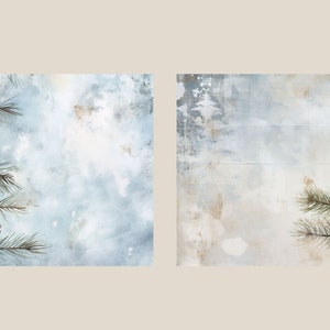 Snowy Pine Junk Journal Kit Winter Forest Pages Christmas Digital Paper ...