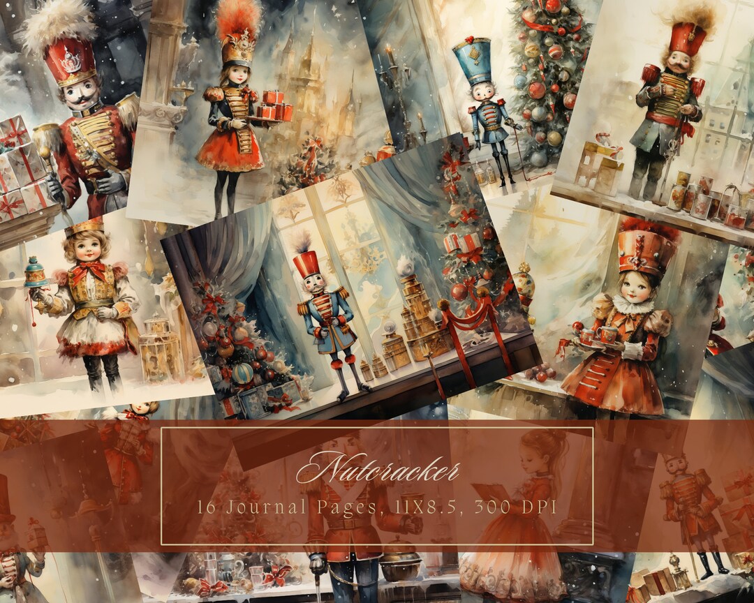 Christmas Nutcracker Junk Journal Kit Winter Journal Digital Paper ...