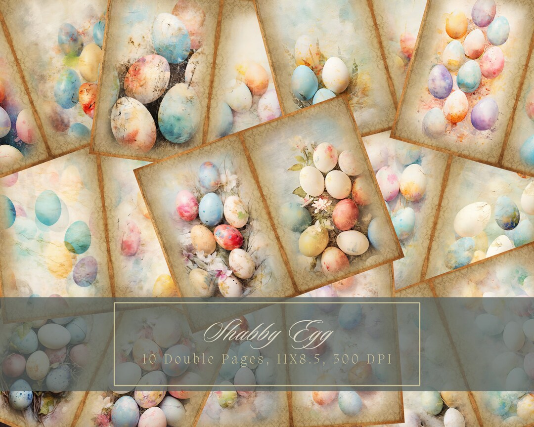 Easter Eggs Junk Journal Kit Vintage Ephemera Colorful Easter Journal ...