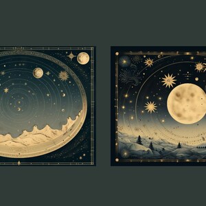 Vintage Celestial Junk Journal Kit Astronomy Printable Pages Sun and ...